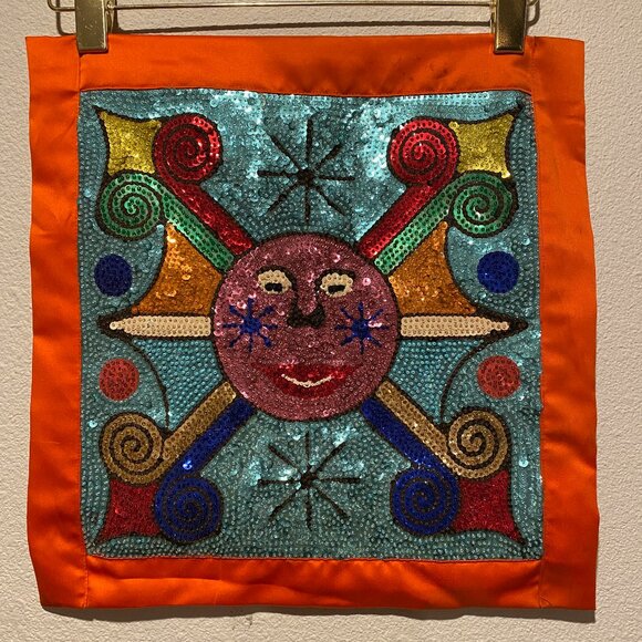 Simbi Haitian | Accents | Simbi Haitian Vodou Sequin Flag Happy Sun ...